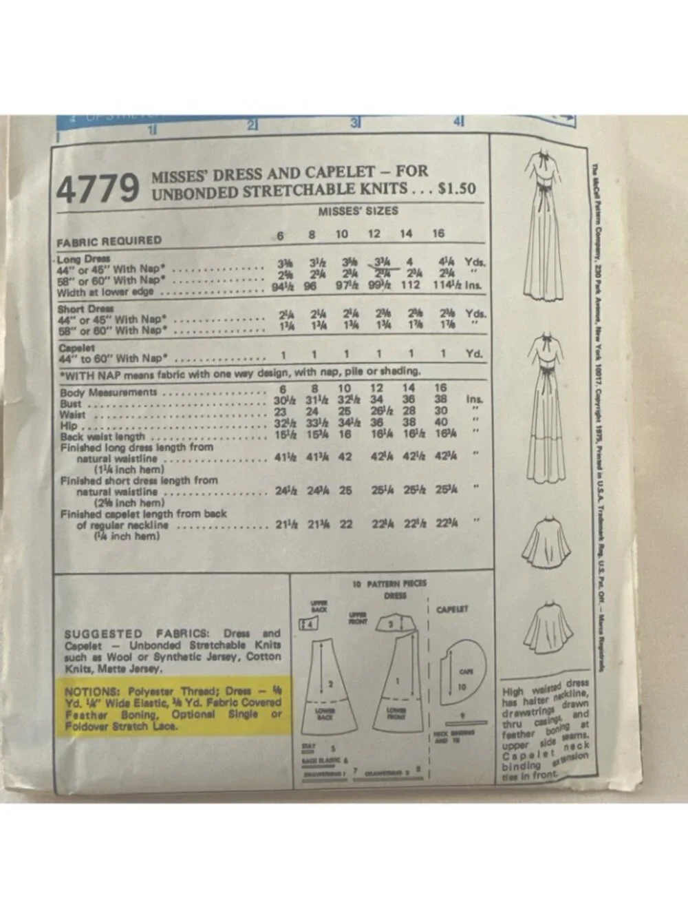 McCall's | Other | Vintage 7s Mccalls 4779 Evening Halter Dress Sewing ...